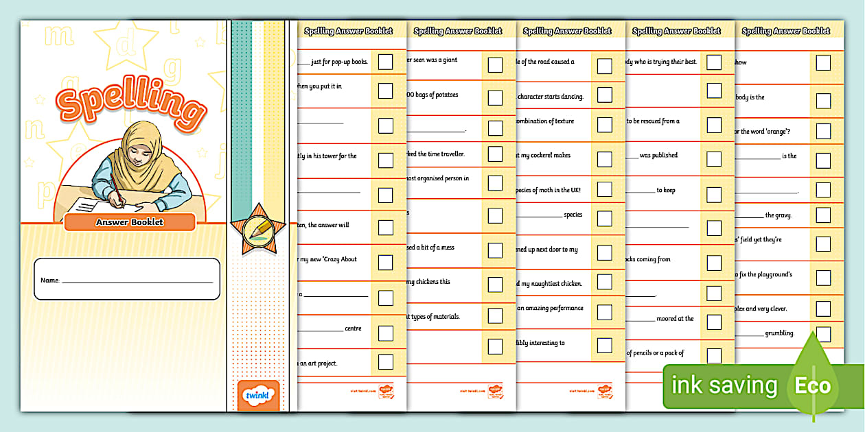 Year 5 Spelling Test (teacher made) - Twinkl