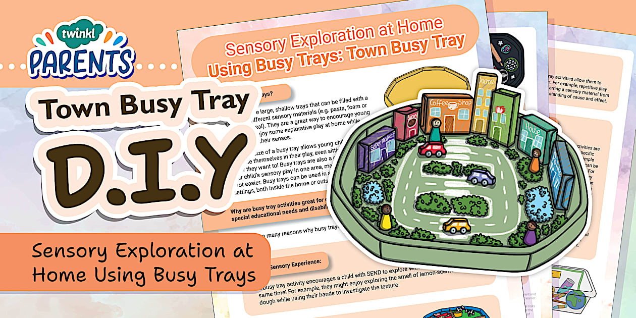 Town Busy Tray Sensory Exploration Activity