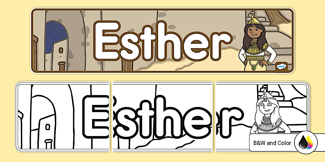 Esther Display Banner (teacher made) - Twinkl