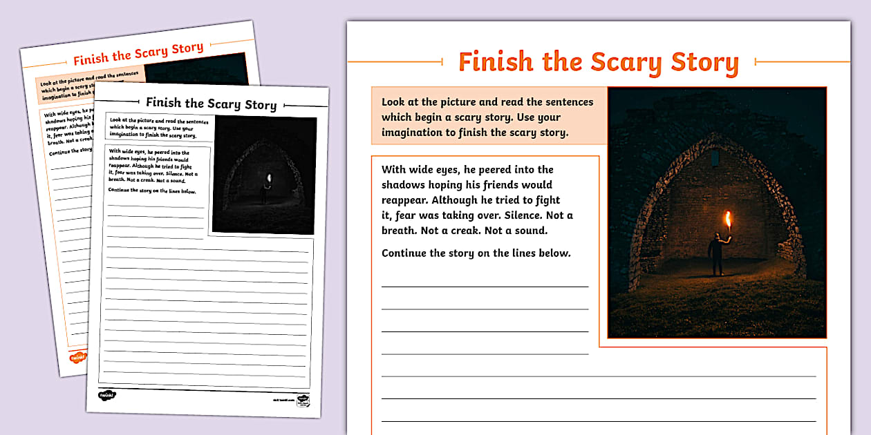 Finish the Scary Story Writing Template (Teacher-Made)