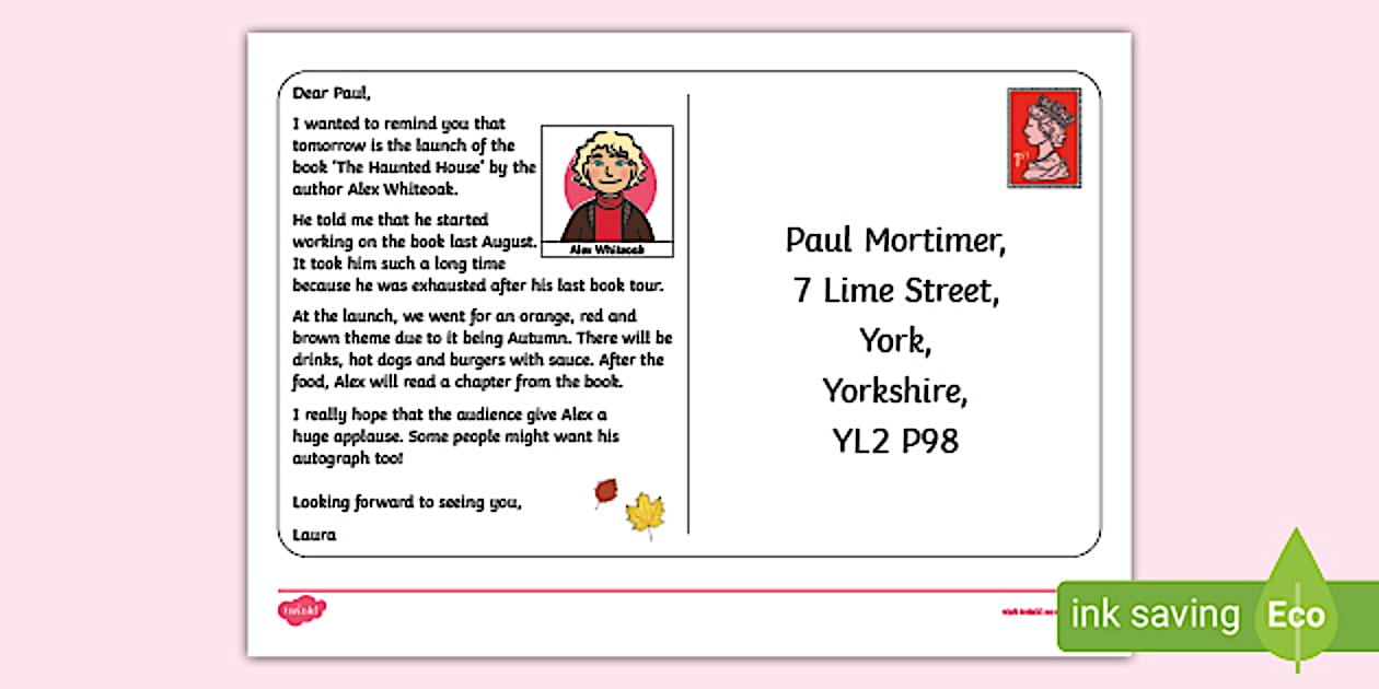 Cursive 'au' Phoneme Spotter Postcard (teacher made)