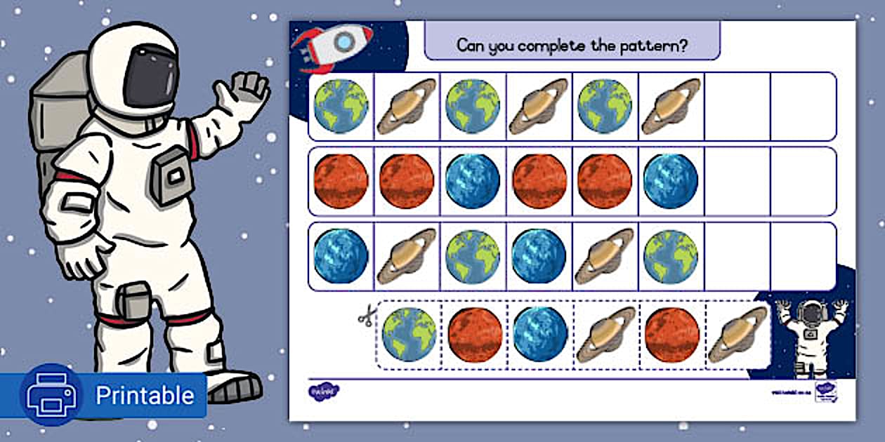 Grade R Planets Patterns (teacher made) - Twinkl