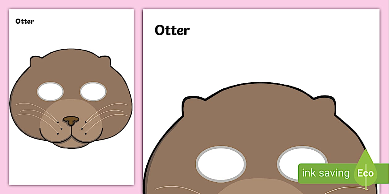 Otter Role Play Mask - KS1 - Kindergarten - Animals - Twinkl