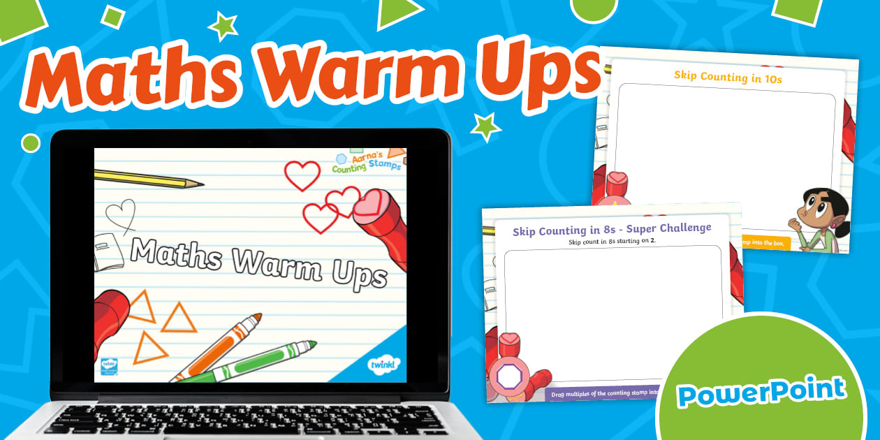 Aarna's Counting Stamps - Maths Warm Ups PowerPoint