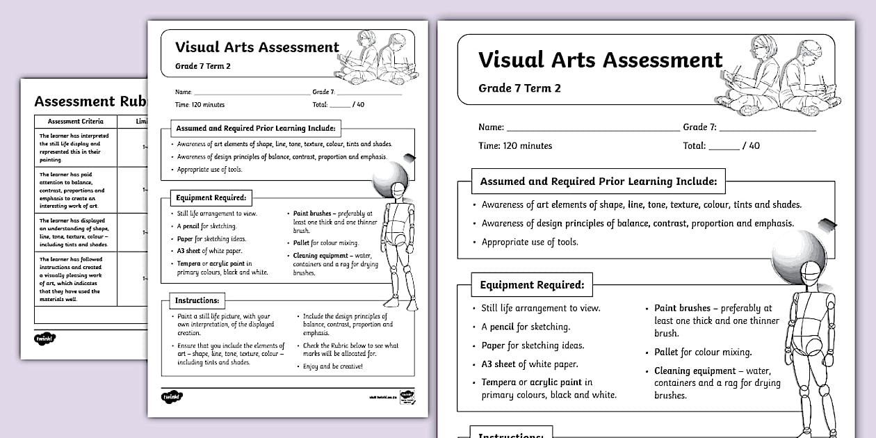 Grade 7 Creative Arts Term 2 Assessment (teacher made)