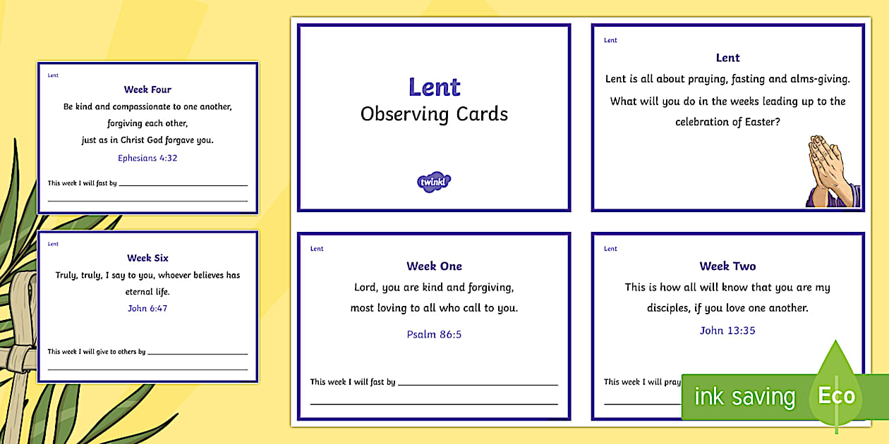VIC Lent Observing Cards (teacher made) - Twinkl