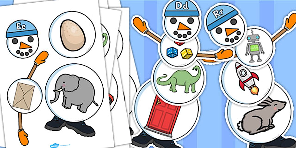 Build a Snowman Alphabet Activity (teacher made) - Twinkl