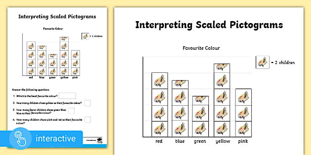 👉 Interactive PDF: White Rose Y3: Statistics: Pictograms
