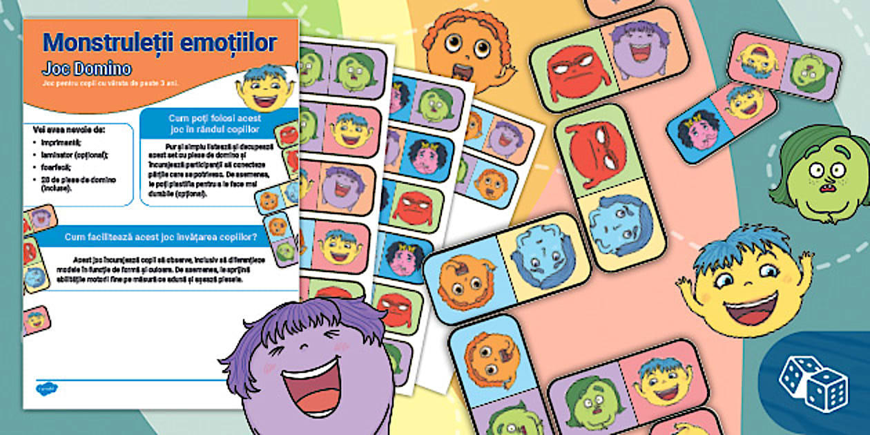 Monstruleții emoțiilor – Joc Domino