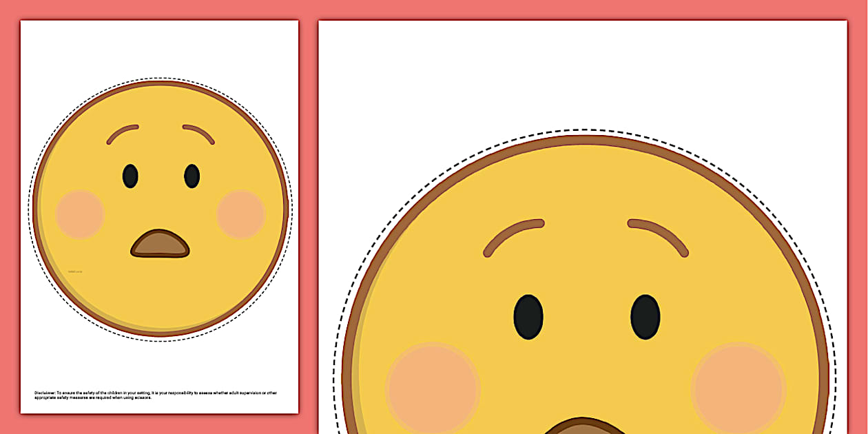 Shocked Emoticon Cut-Out