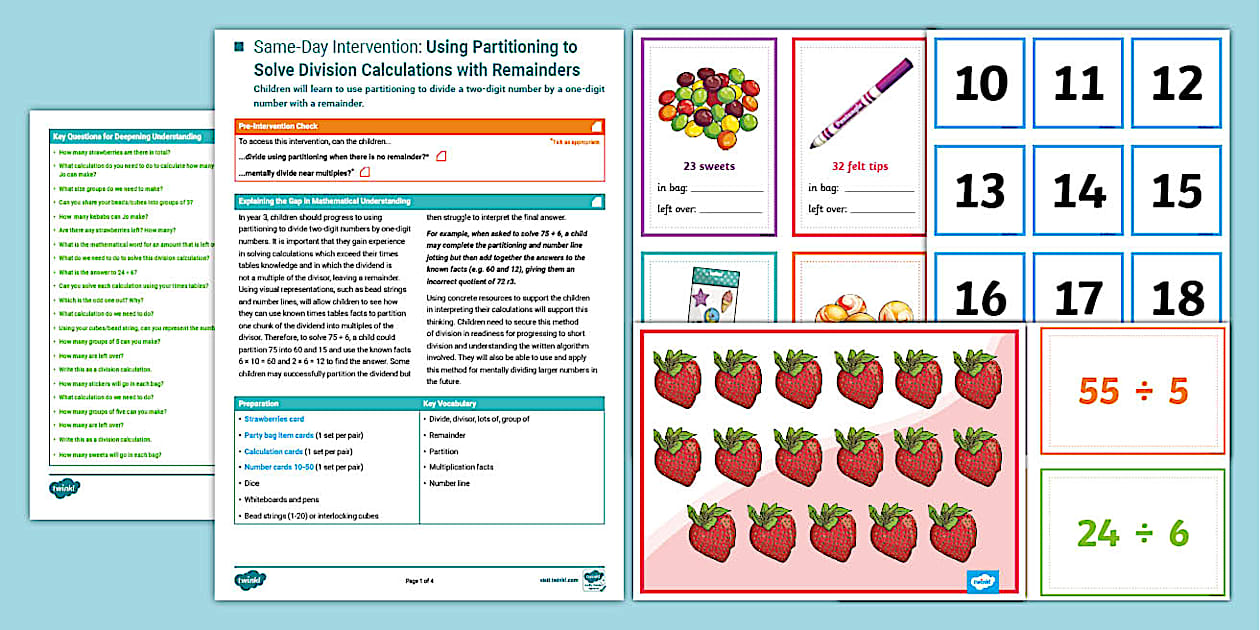 👉 Y3 Maths Intervention: Partitioning - Division Calculations