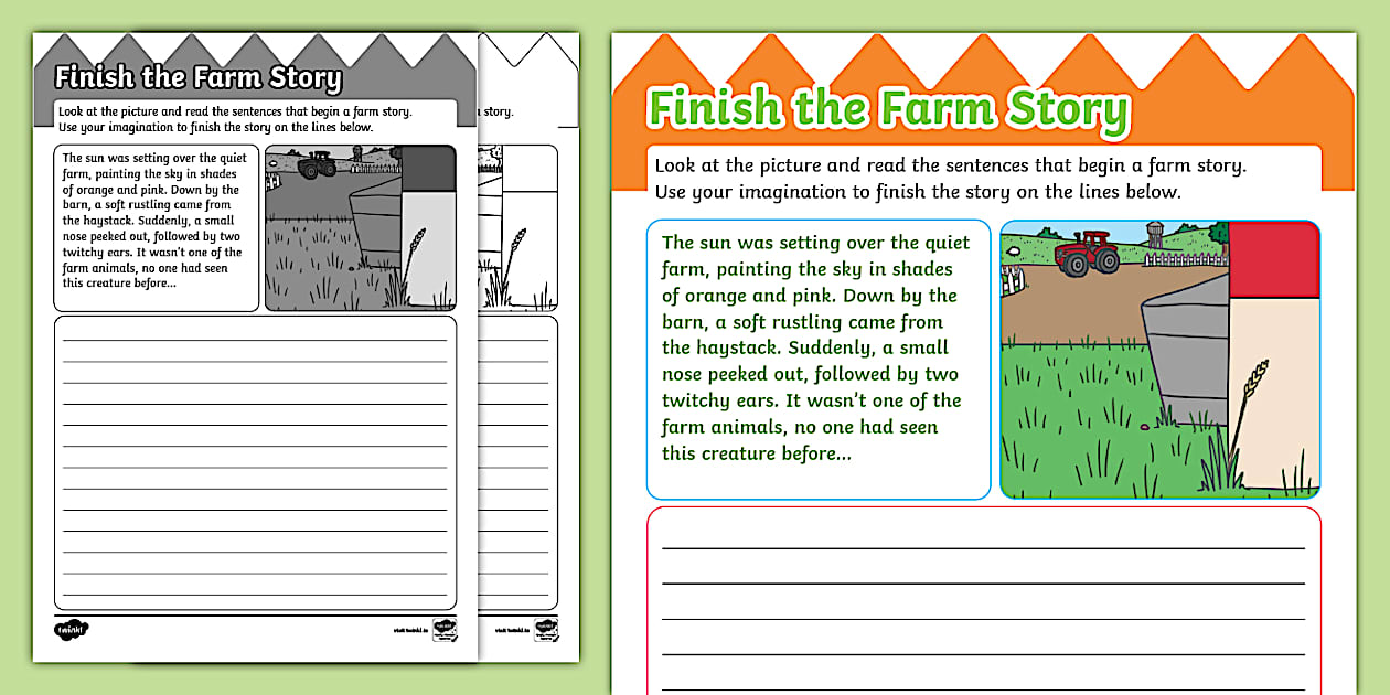 Finish the Farm Story Writing Frame (Hecho por educadores)