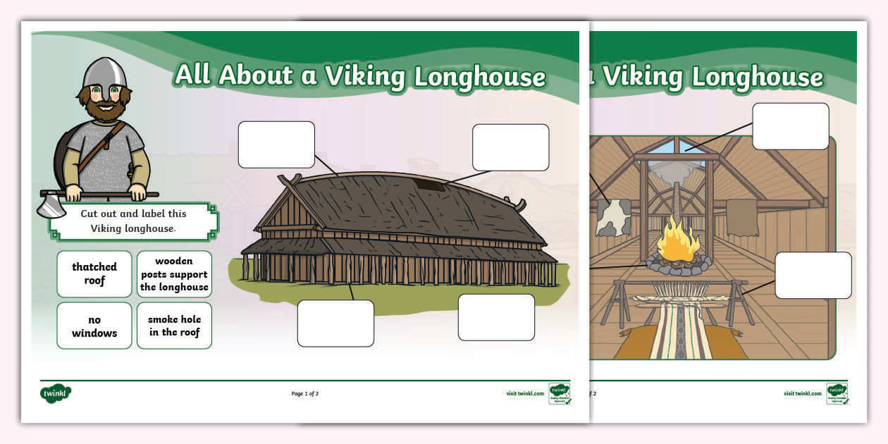 All About a Viking Longhouse Activity Sheet (Teacher-Made)