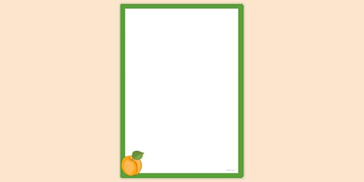 Apricot Page Border (teacher made) - Twinkl