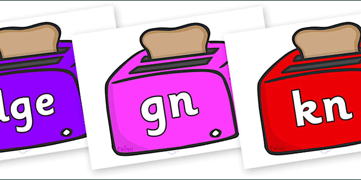 Cursive Silent Letters on Toasters (teacher made) - Twinkl