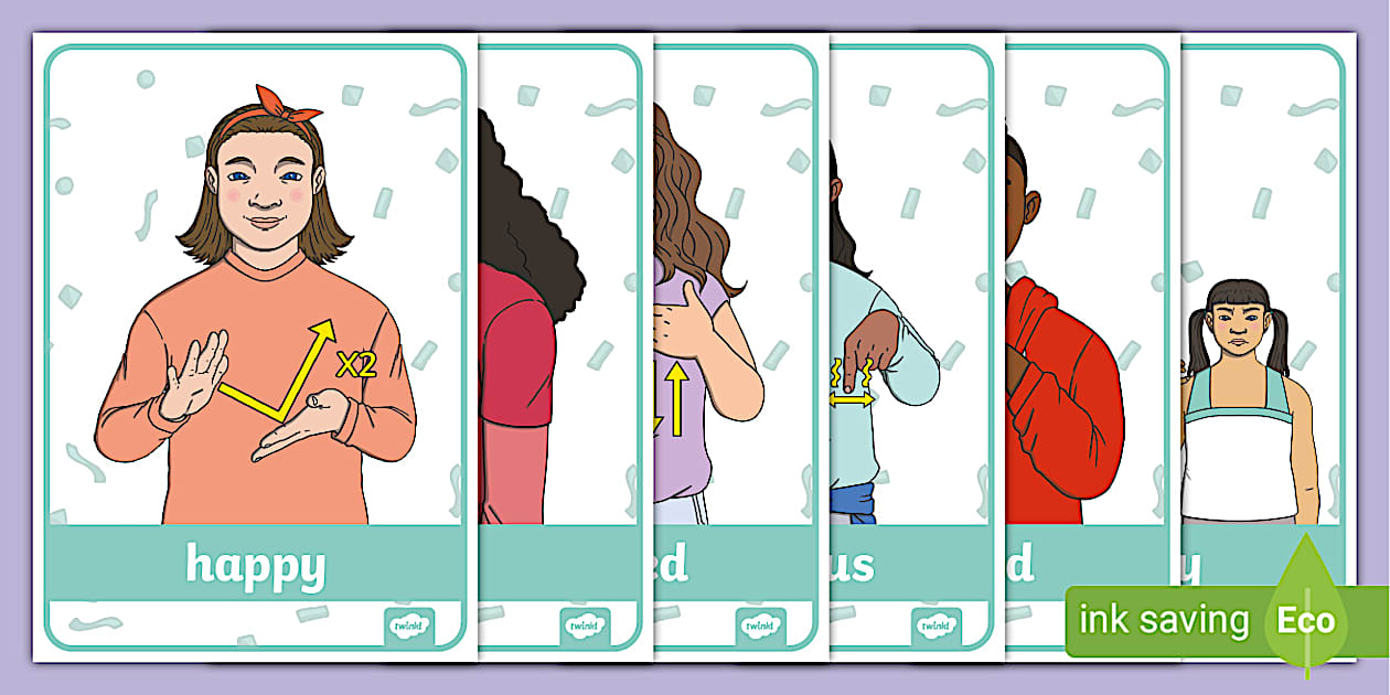 Auslan Emotions Poster Pack (teacher made) - Twinkl