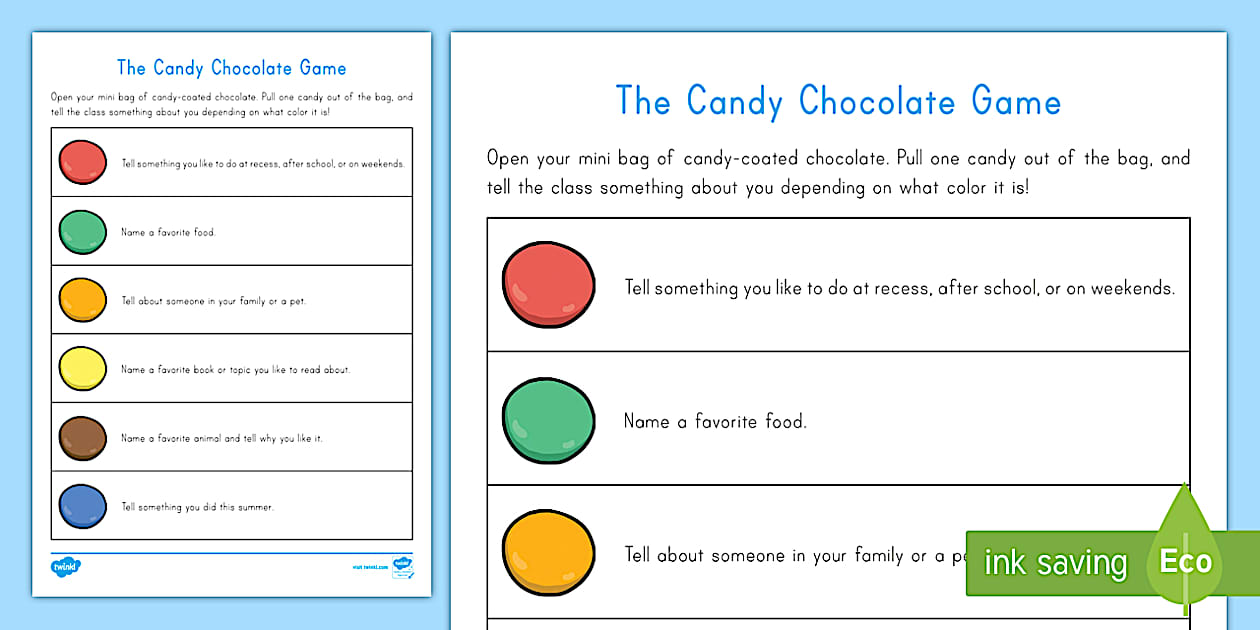 The Chocolate Game Cards | Teaching Resource | Twinkl USA