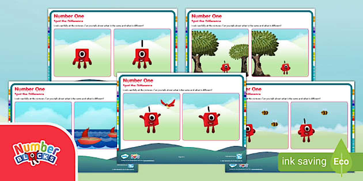 Numberblocks: One Wonderful World Spot the Difference