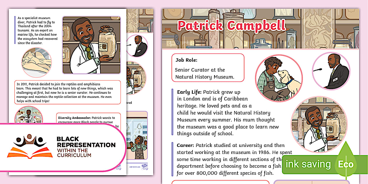KS1 Patrick Campbell Fact File (teacher made) - Twinkl