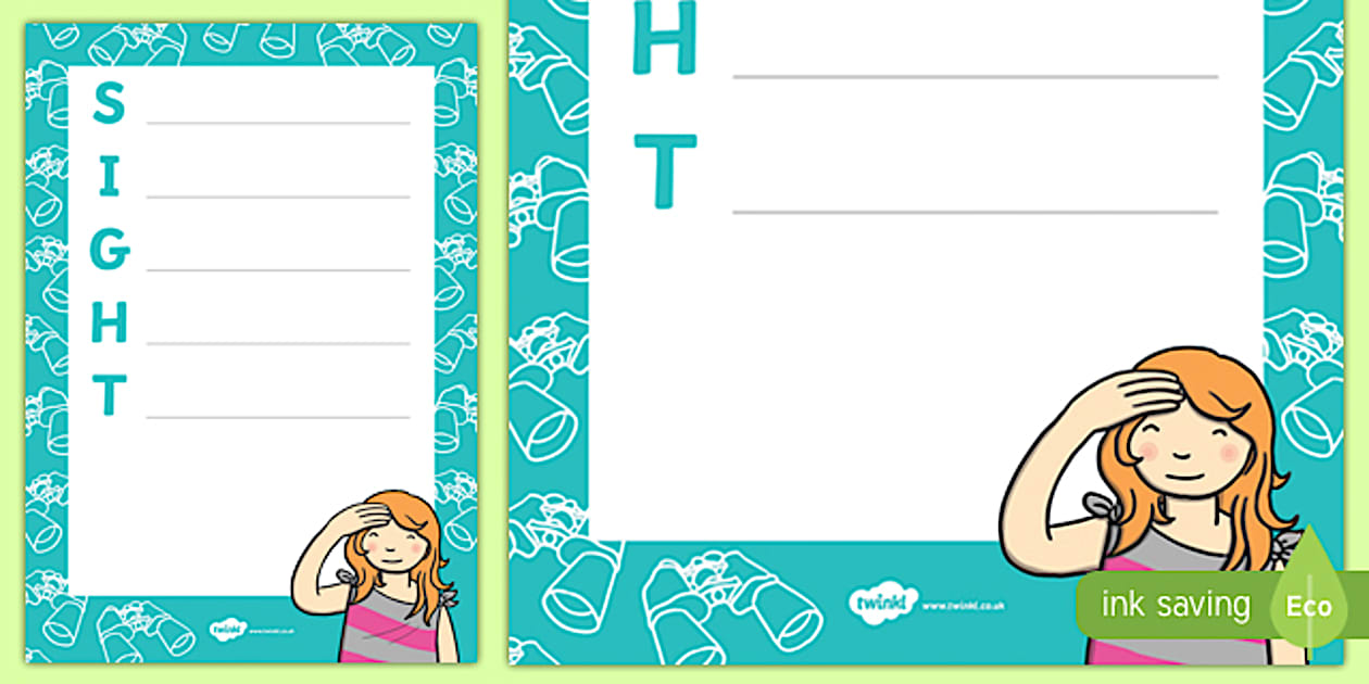 Sight Acrostic Poem (Teacher-Made) - Twinkl