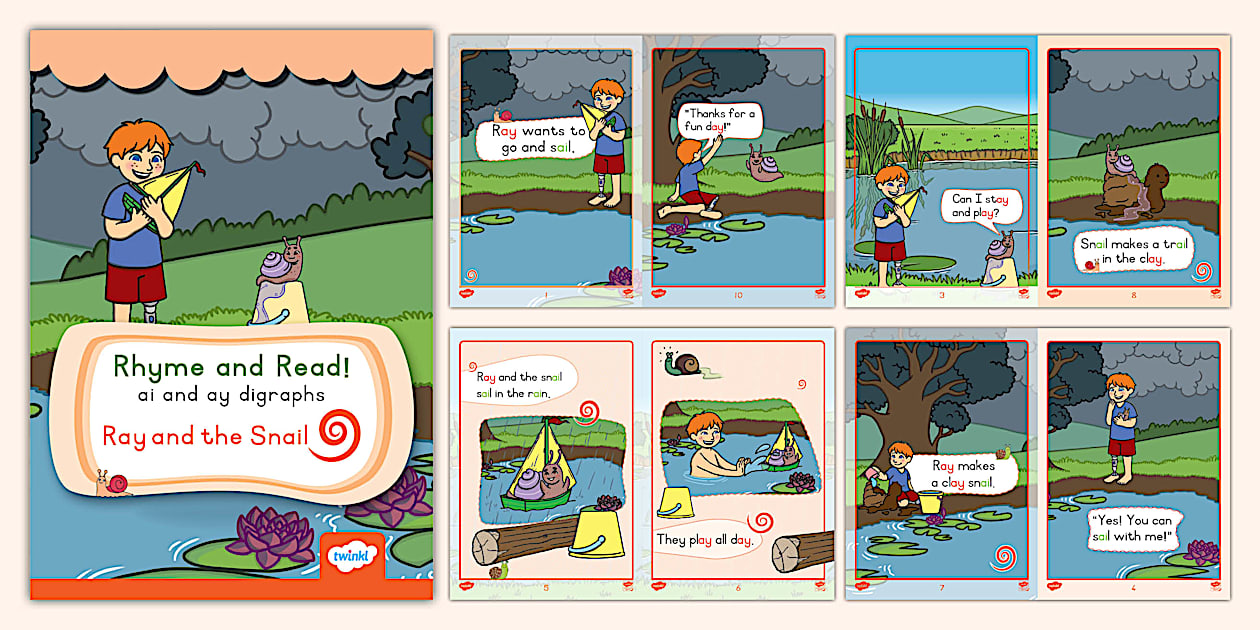 Rhyme and Read Mini Book: Ray and the Snail (teacher made)