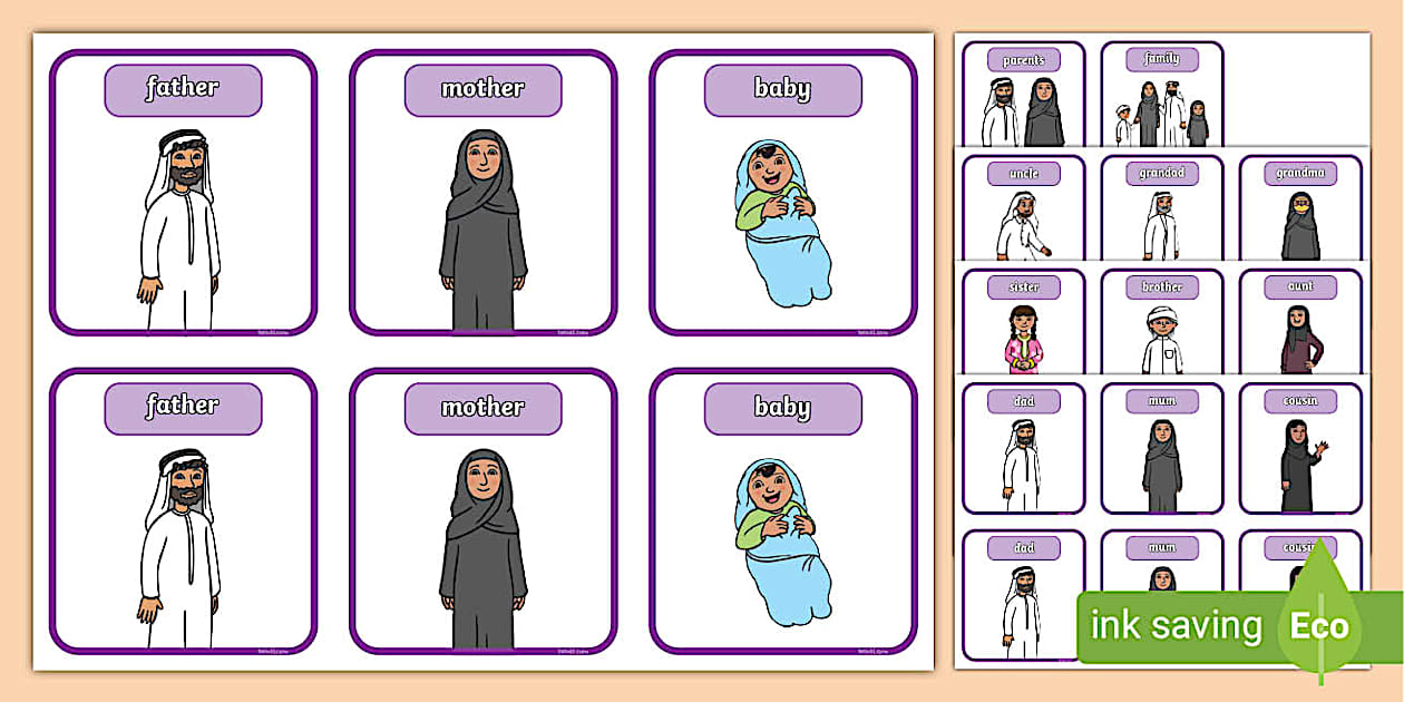 My Family Matching Cards (teacher made) - Twinkl