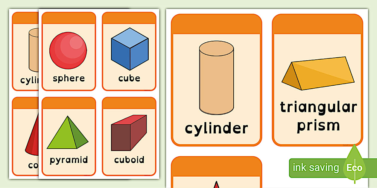 3D Shape Cards Dyslexia (teacher made) - Twinkl
