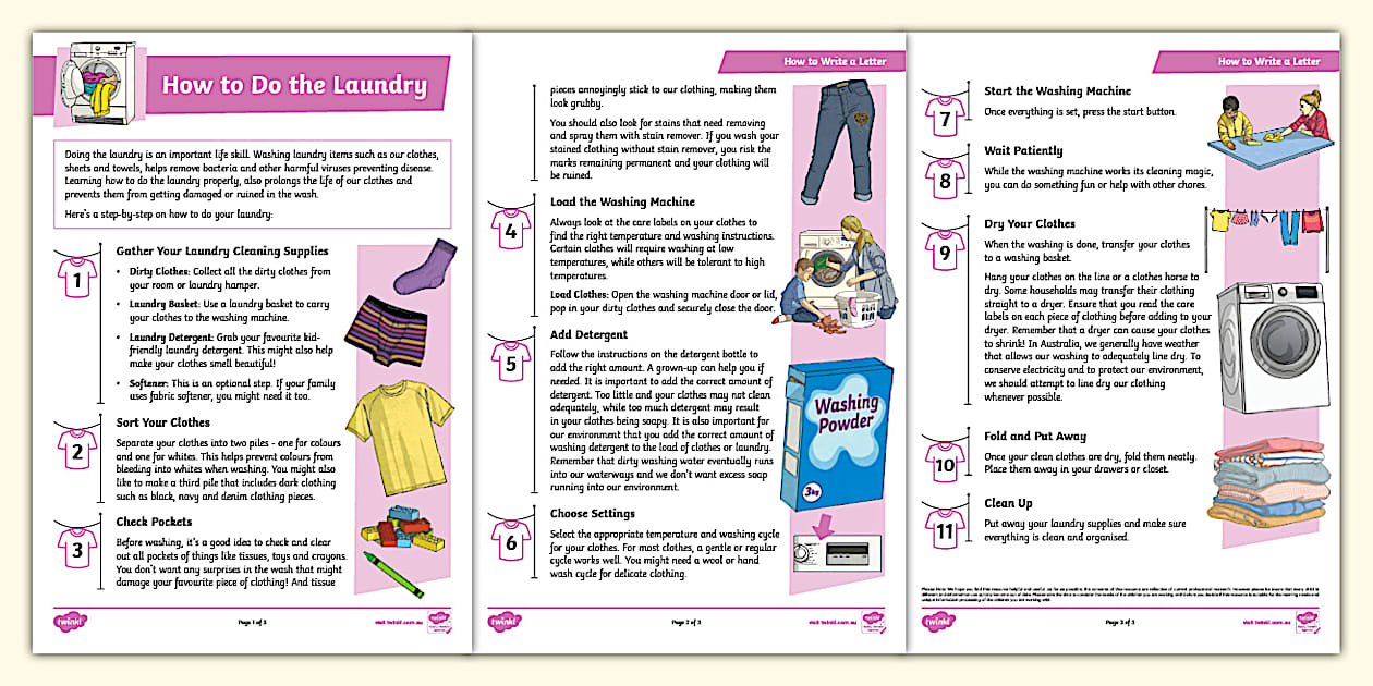 How to Do the Laundry (Hecho por educadores) - Twinkl