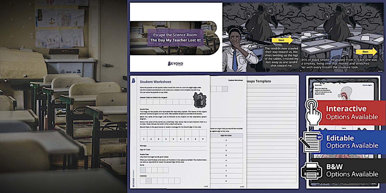 Escape the Science Room: Body Systems (teacher made)