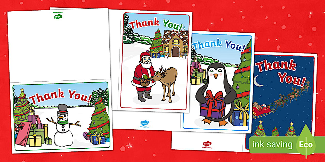 Christmas-Themed Thank You Card (l'enseignant a fait)