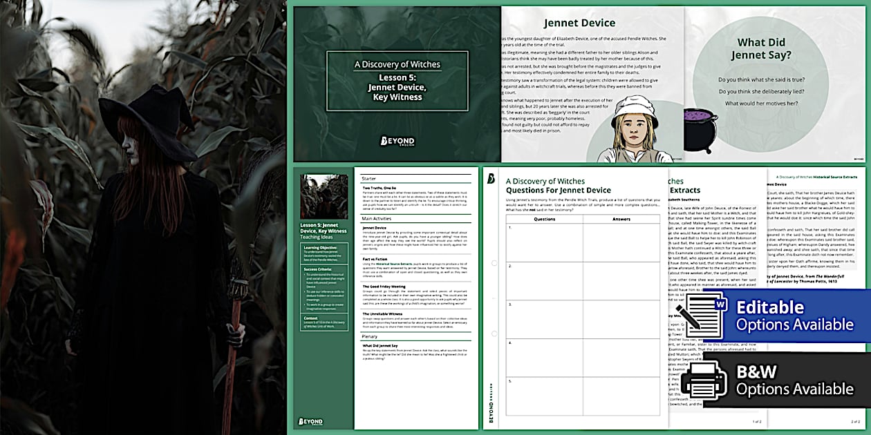 Witches Lesson 5: Jennet Device (teacher made) - Twinkl