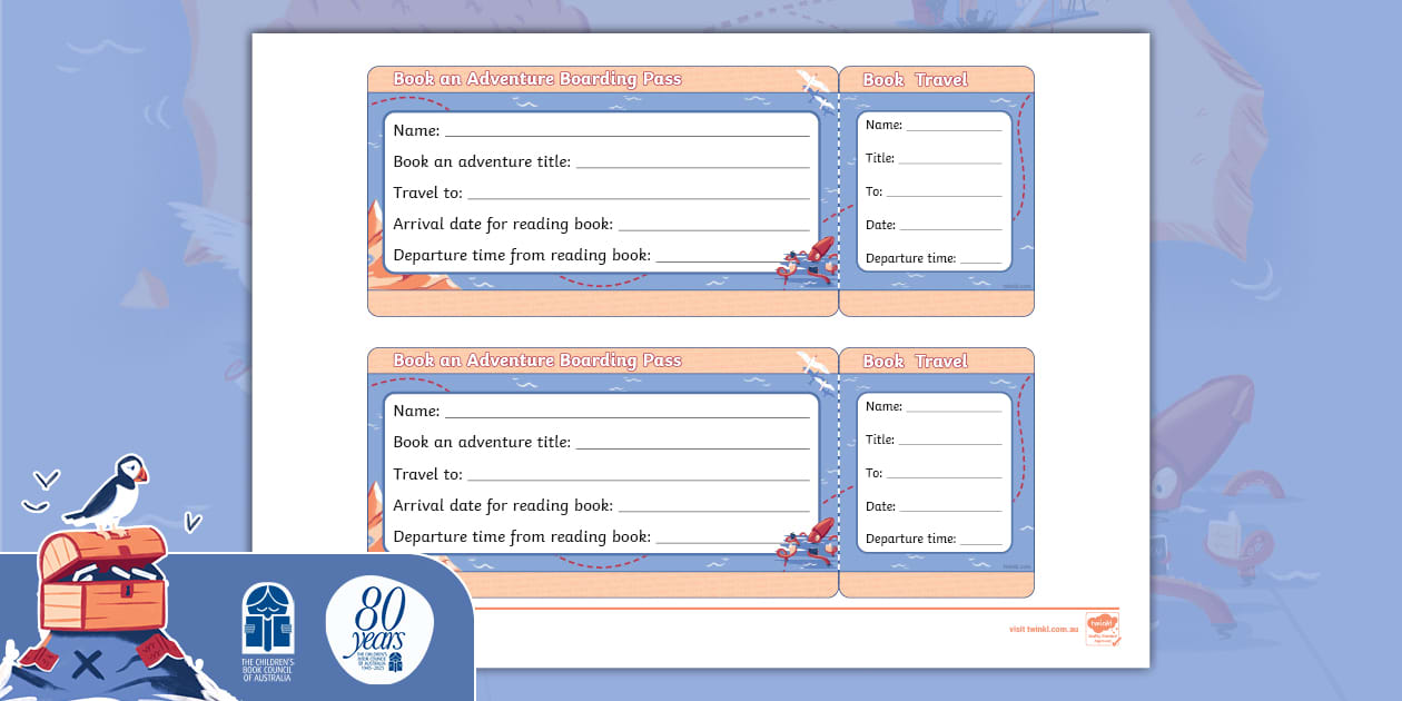 FREE! - CBCA Book Week 2025 - Book an Adventure! Travel Tickets