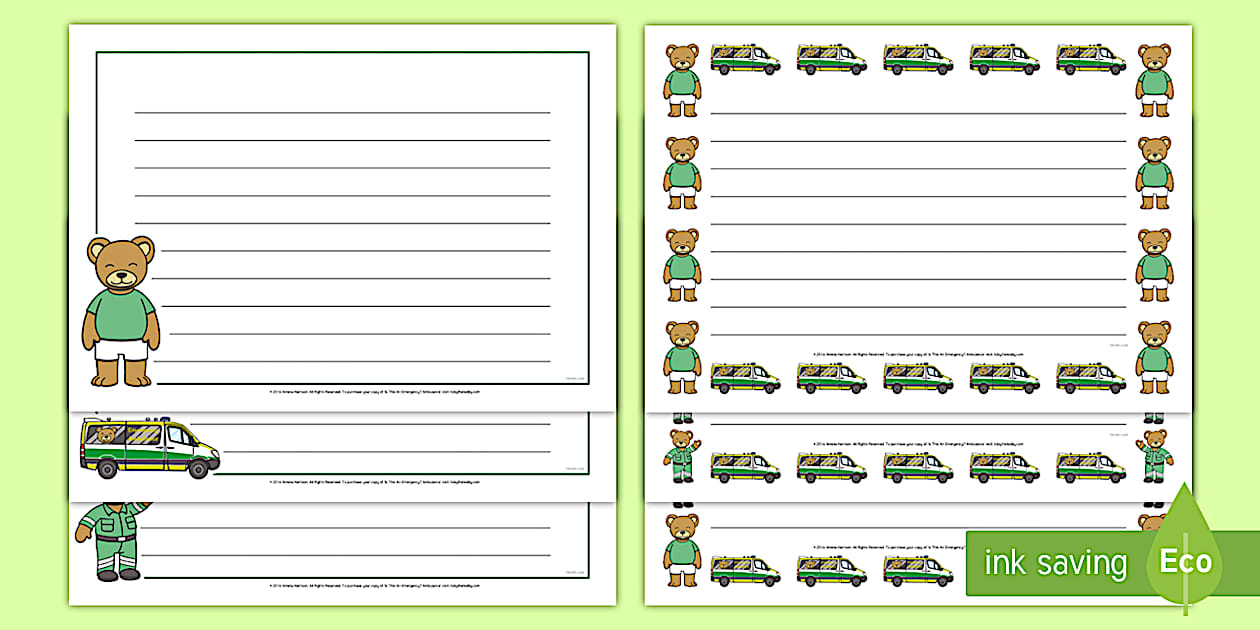 Toby the Teddy Landscape Page Border Pack