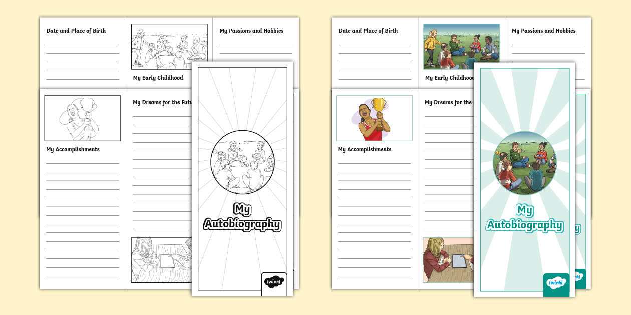 My Autobiography Leaflet Template (Teacher-Made) - Twinkl