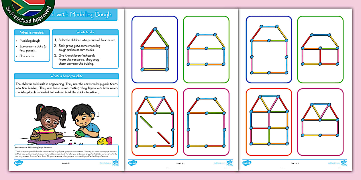 Preschool: STEM- Building with Modelling Dough - Twinkl