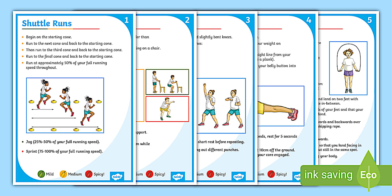 Circuit Training Station Posters - PE (teacher made)
