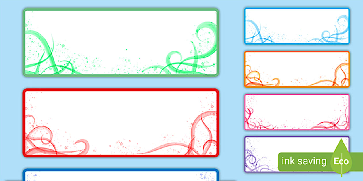 Watercolour Labels - Primary Resources (teacher made)