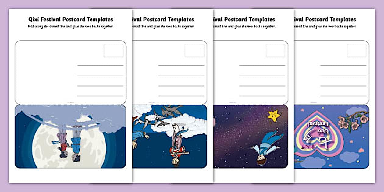 Qixi Festival Postcard Templates