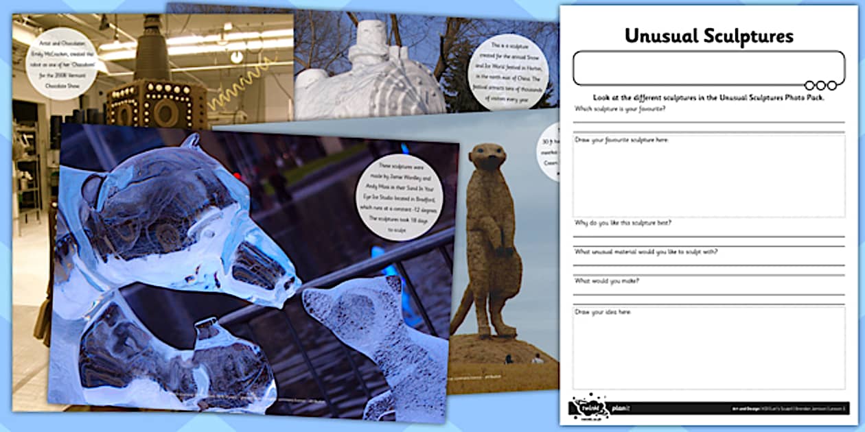 Worksheet / Worksheet Unusual Sculptures Unusual Sculptures Photo Pack,
