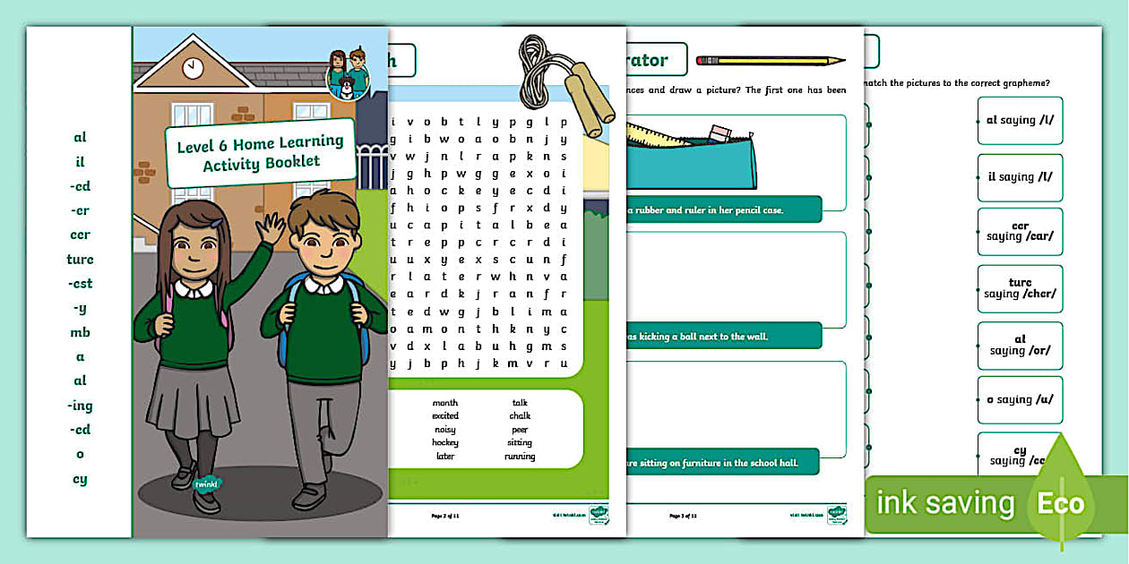 Back to School Phonics Level 6 Revision Booklet 2 - Twinkl