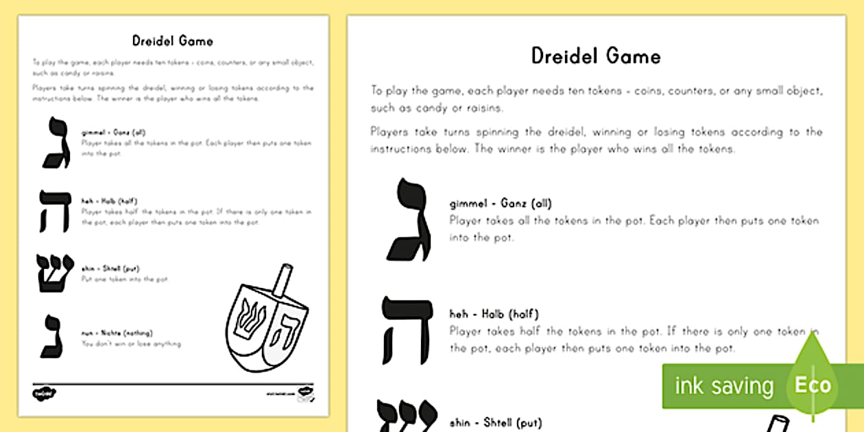 Hanukkah Dreidel Game (Teacher-Made) - Twinkl