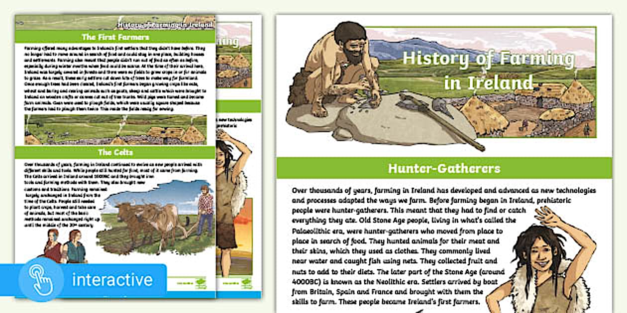 History of Farming in Ireland Reading Comprehension - Twinkl