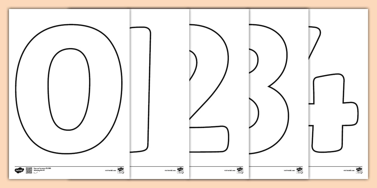Numbers Colouring Sheets | Maths Colouring Pages - Twinkl