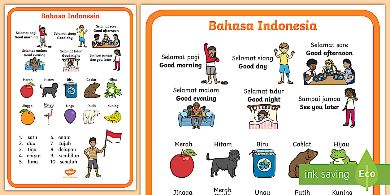 TAS General Display Poster Indonesian (teacher made)