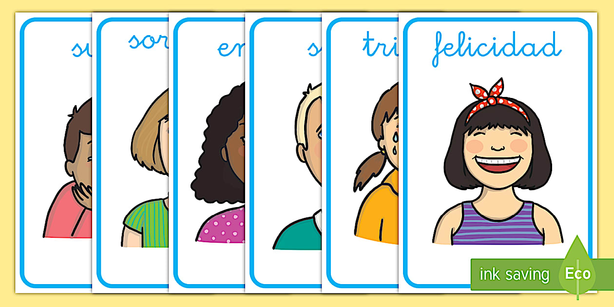 Pósters DIN A4: Las emociones (öğretmen yaptı) - Twinkl