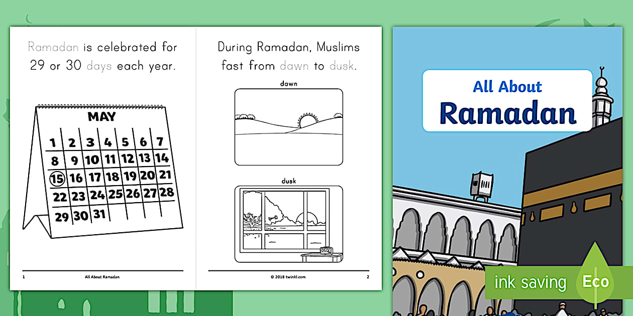 Ramadan Trace and Color Activity Booklet (teacher made)