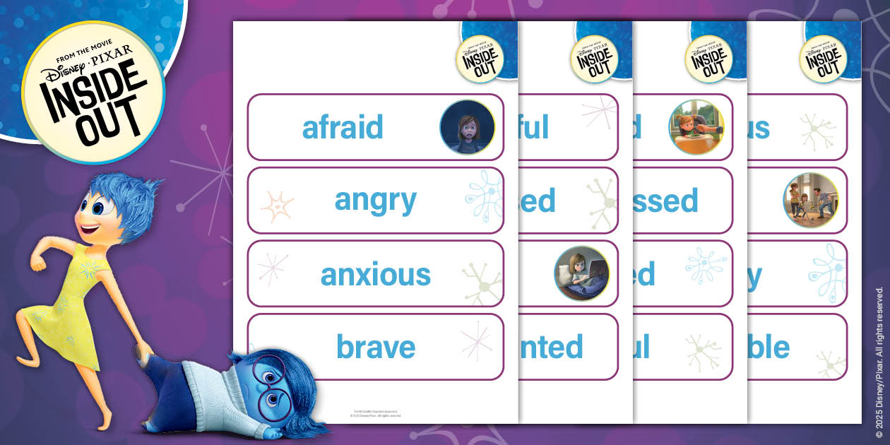 Inside Out: Emotions Word Cards [Ages 5-7]