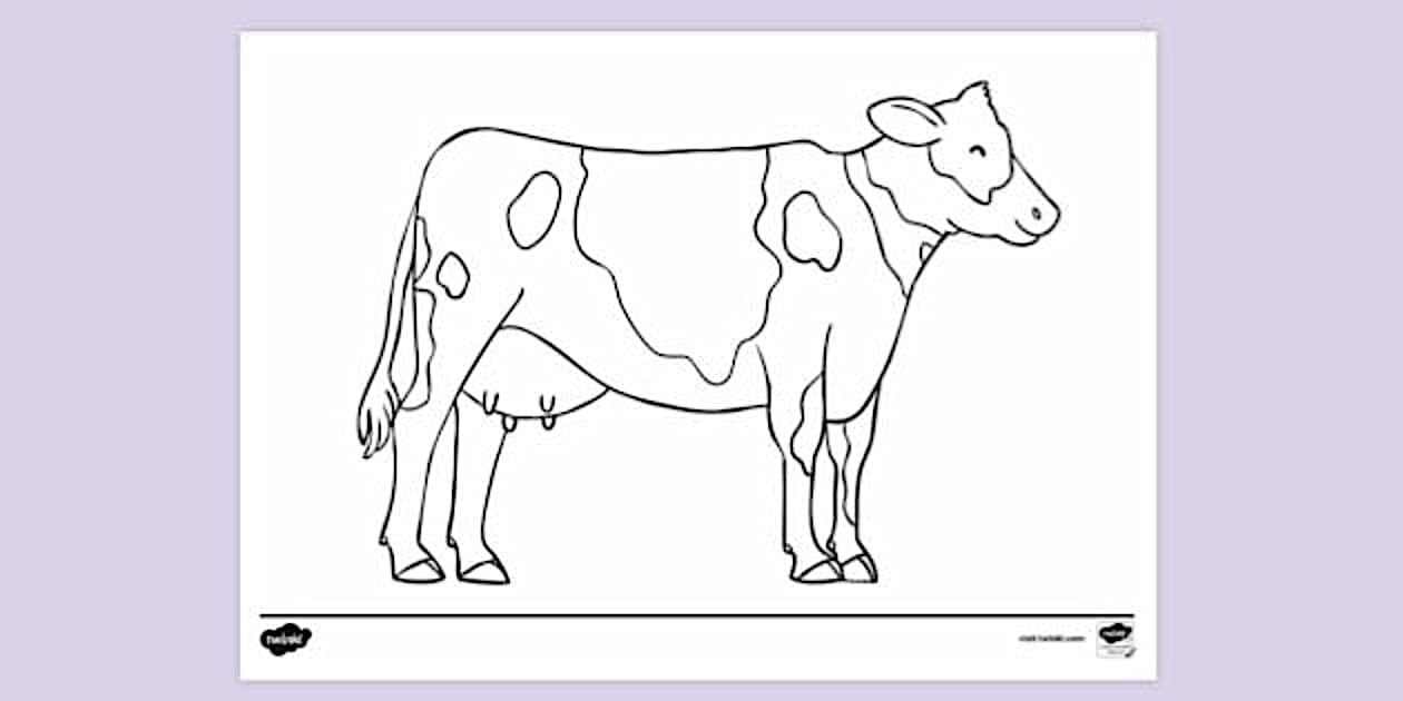 Cow Colouring Sheet | Colouring Sheets | Twinkl Resources