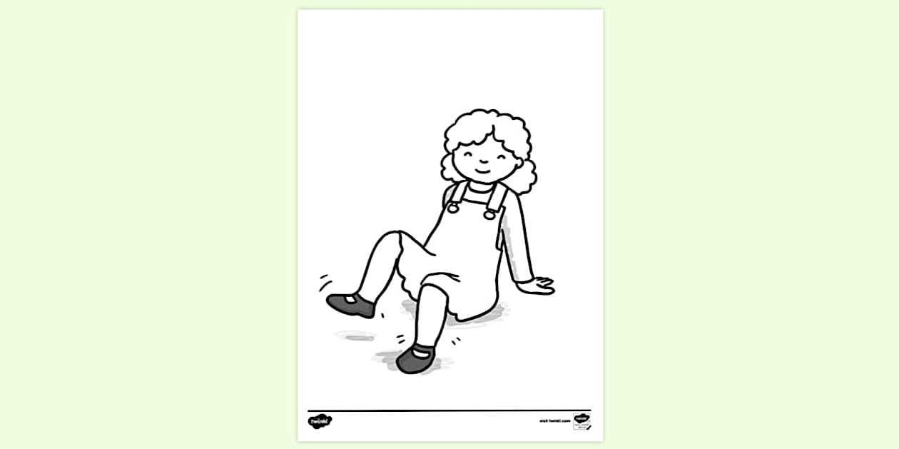 Child Stamping Feet Colouring | Colouring Sheets - Twinkl