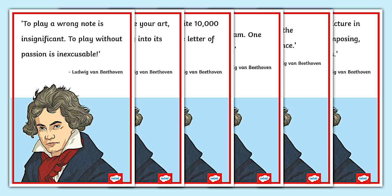 Beethoven Quotes Display Poster Pack (teacher made) - Twinkl